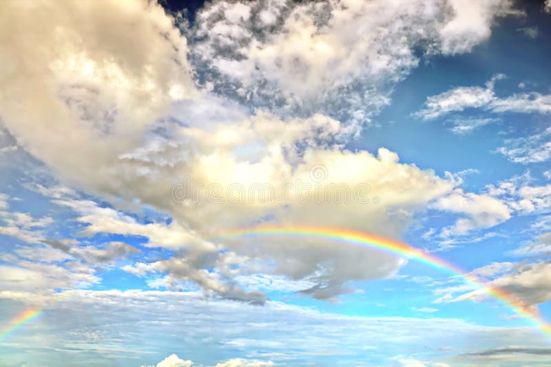 Rainbow in the Ocean after Rain and Thunderstorm.North Pacific Ocean ...