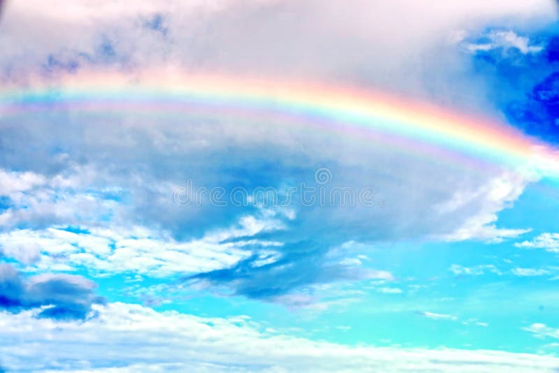 Rainbow in the Ocean after Rain and Thunderstorm.North Pacific Ocean ...