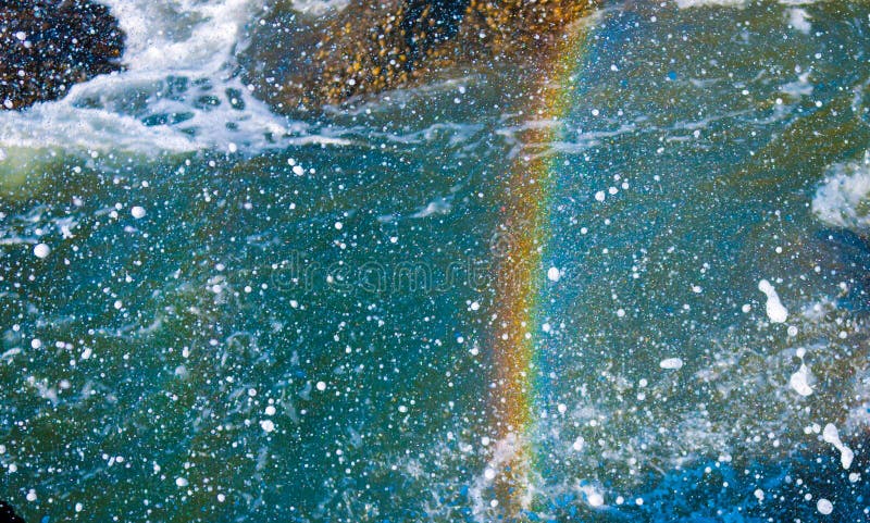 Rainbow ocean spray stock image. Image of colors, water - 52705601