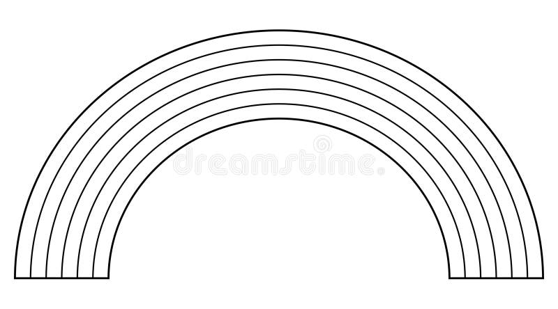 Rainbow Outline Icon. Weather Symbol Stock Vector - Illustration of ...