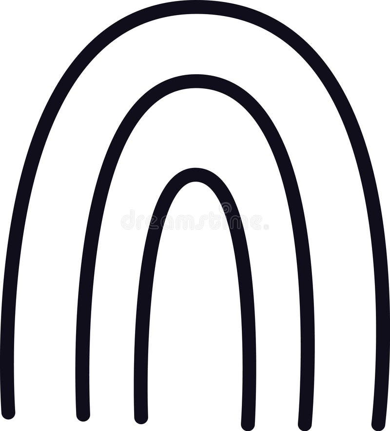 Rainbow Outline Pattern stock illustration. Illustration of design ...