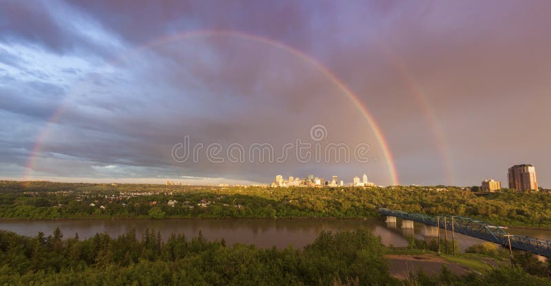 Panorama of Edmonton stock photo. Image of horizontal - 55918748