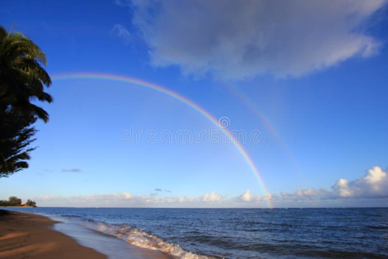Rainbow over the Ocean stock image. Image of landscape - 27733061