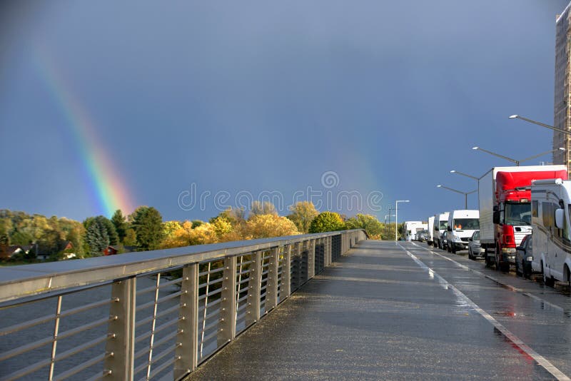 Rainbow cars stock image. Image of isolated, blue, driving - 15800649