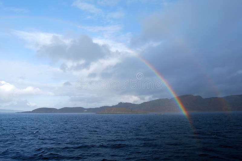Rainbow over the sea stock photo. Image of scenery, water - 35269616