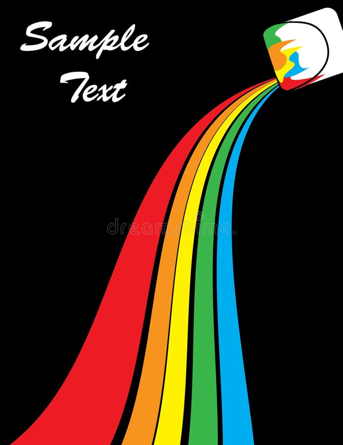 Rainbow Paint stock vector. Illustration of green, splatter - 13204963