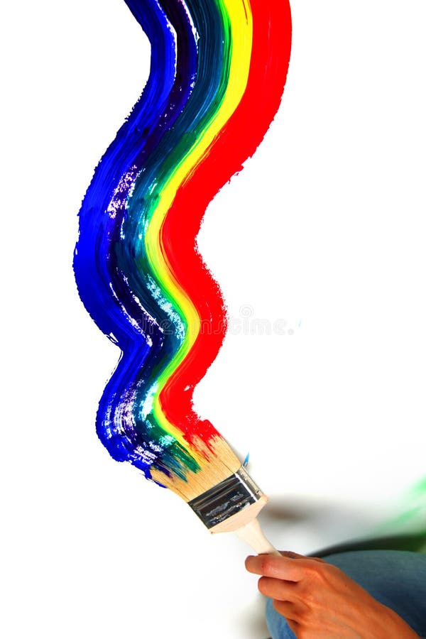 Rainbow paint stock photo. Image of isolated, community - 15492678