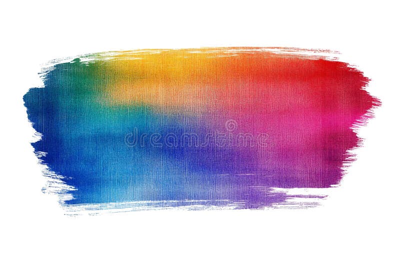 Rainbow Paint Brush Stroke - Abstract Colorful Texture Stock Image ...