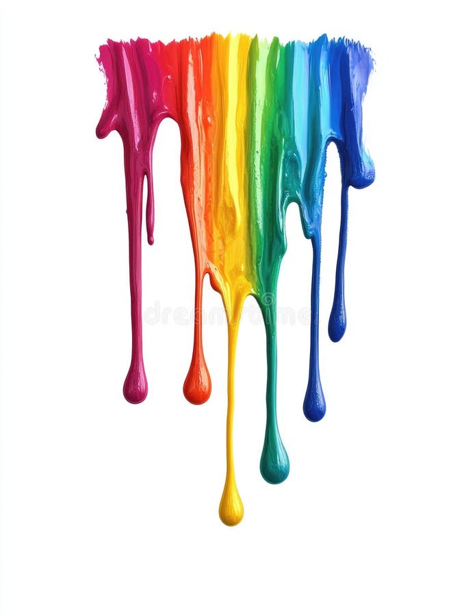 114 Rainbow Paint Drip White Wall Stock Photos - Free & Royalty-Free ...