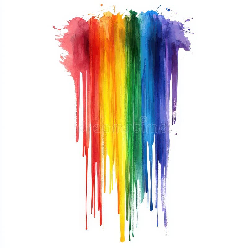 Rainbow Paint Drips Vibrant Lgbt Pride Art Stock Photos - Free ...