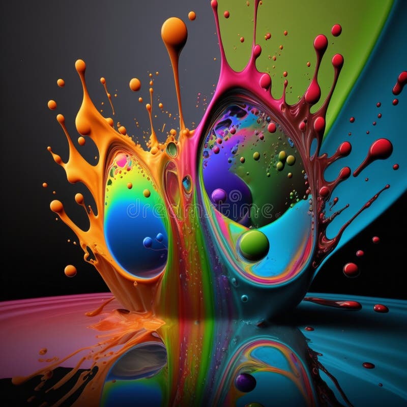 Rainbow Paint Explosion: a Vibrant Masterpiece of Color and Motion ...