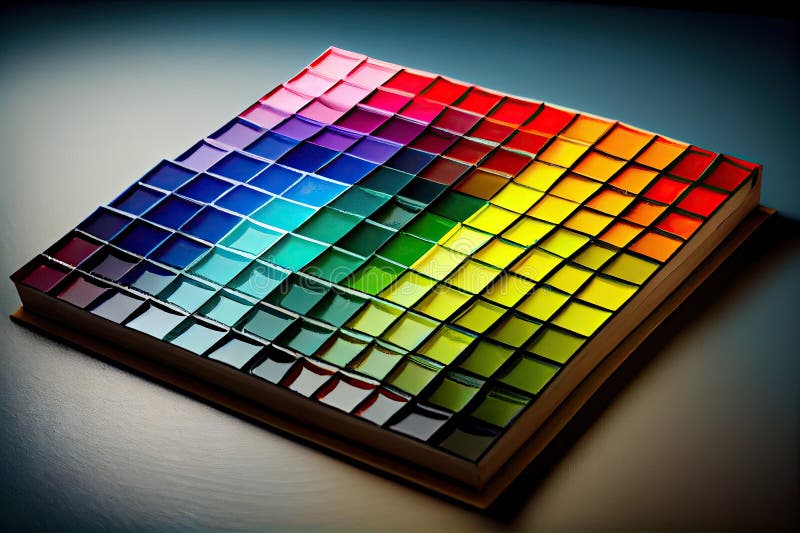 A Rainbow Paint Palette, with Different Shades of the Same Color on ...