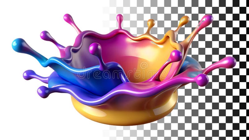 Rainbow Paint Splash, Artistic, Vibrant and Creative Png Transparent ...