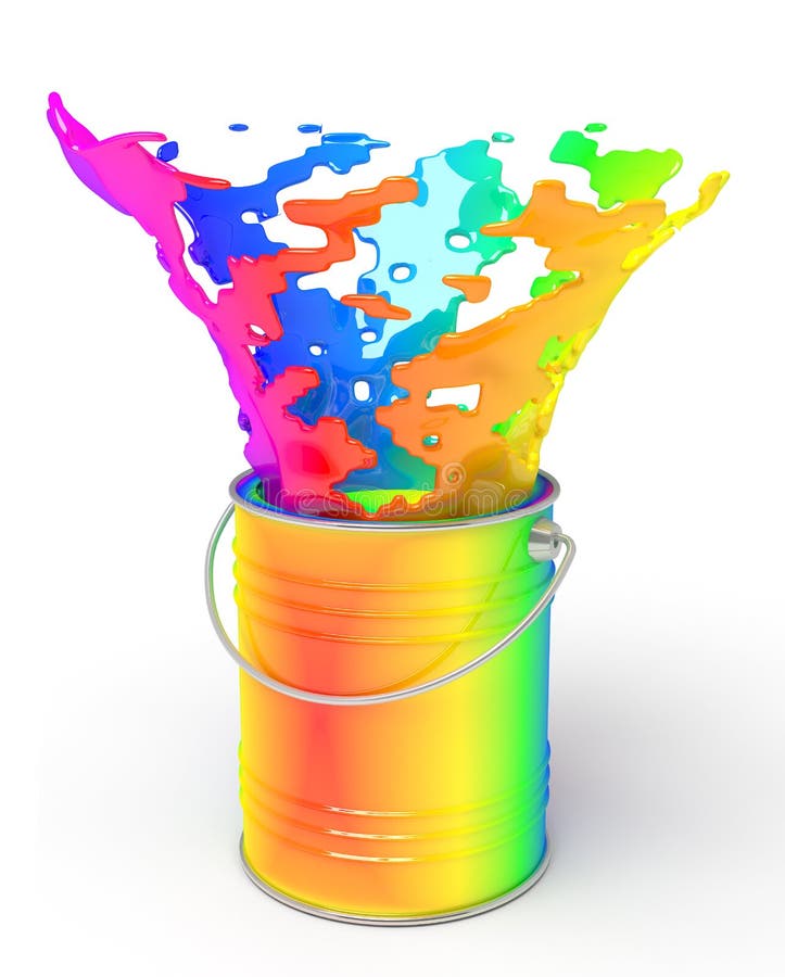 Paint splashing stock image. Image of painter, digital - 9946541