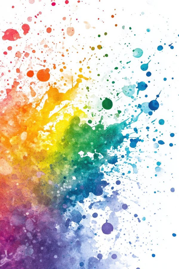 Rainbow Paint Splatter stock photo. Image of creative - 382016826
