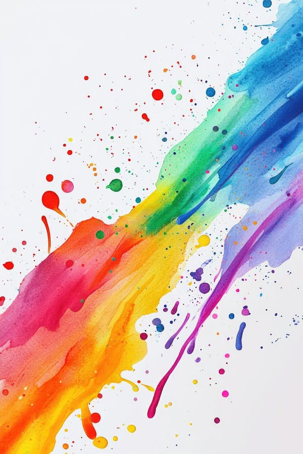 Rainbow Paint Splatter stock photo. Image of playful - 377847062