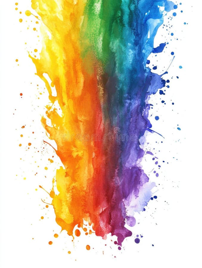 Rainbow Paint Splatter stock photo. Image of decoration - 381676388