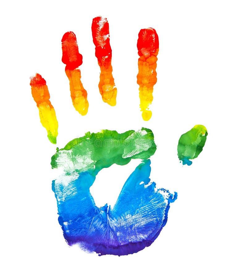 Rainbow Handprint Isolated Stock Photos - Free & Royalty-Free Stock ...
