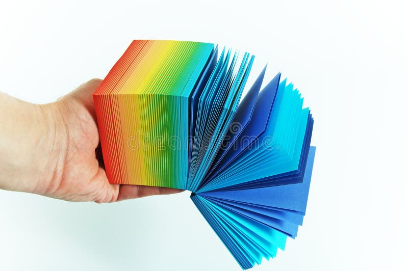 Rainbow paper stock photo. Image of blue, hand, colorful - 28453212