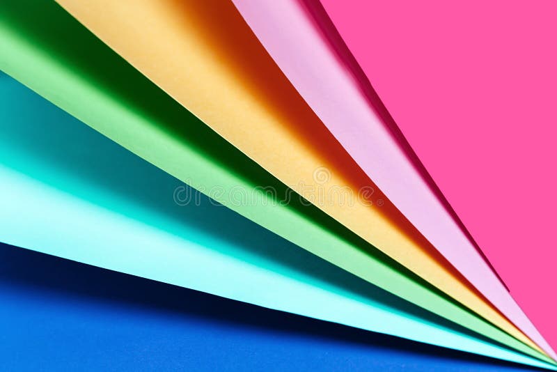 Rainbow Paper Background, Colorful Abstract Paper Art Stock Photo ...