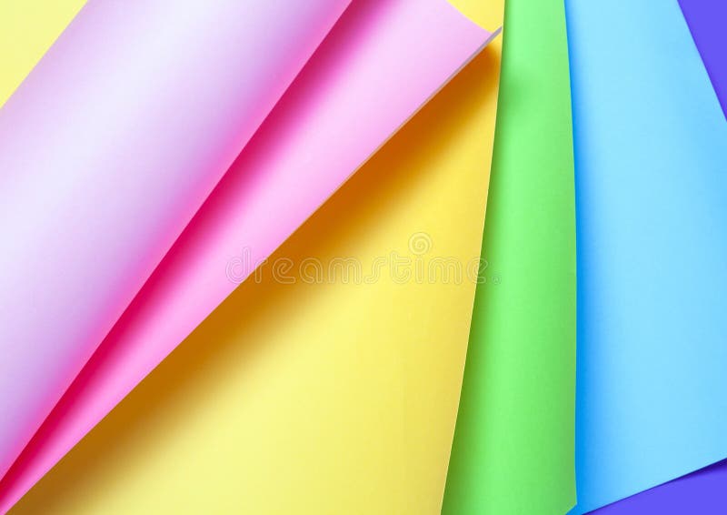 Rainbow Paper Background, Colorful Paper Stock Image - Image of colored ...