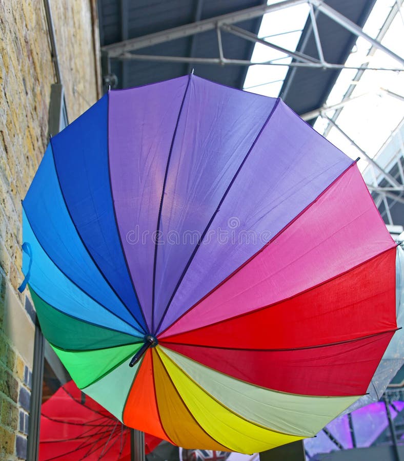 Parasol rainbow of colours stock image. Image of shade - 103095225