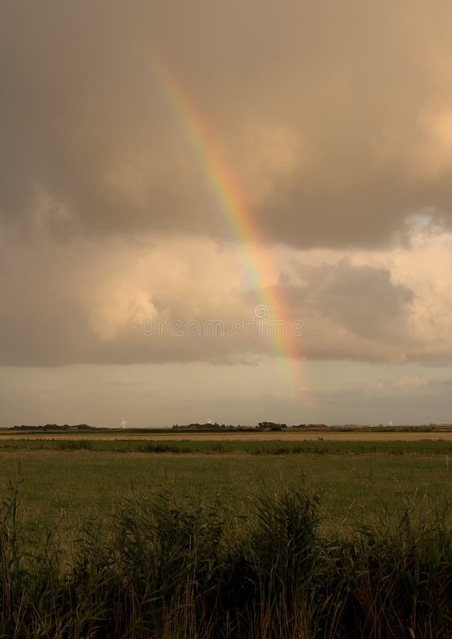 Rainbow stock photo. Image of tonder, violet, land, colors - 76076900