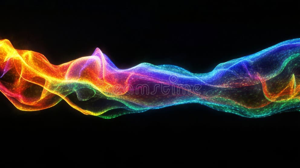 Rainbow Particle Flow Abstract Background Stock Illustration ...