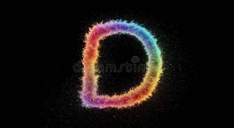 Rainbow Particle Letter D Stock Illustrations – 11 Rainbow Particle ...