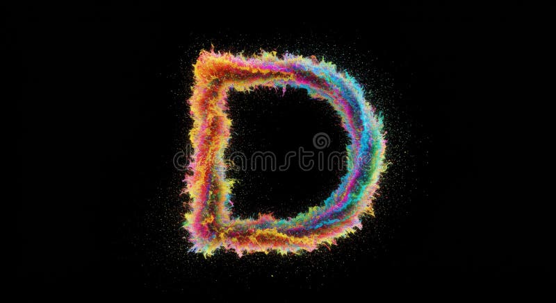 Rainbow Particle Letter D Stock Illustrations – 11 Rainbow Particle ...