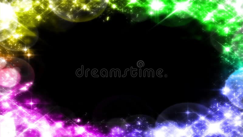 Rainbow Glow Fire Particle Trail Effect Circle Animation Stock Video ...