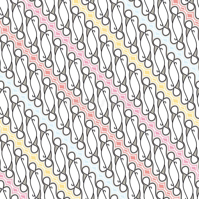 Rainbow Pastel Abstract Batik Pattern Stock Vector - Illustration of ...