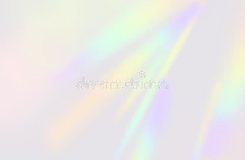 Rainbow Pastel Colors on White Background. Light Refraction Effect ...