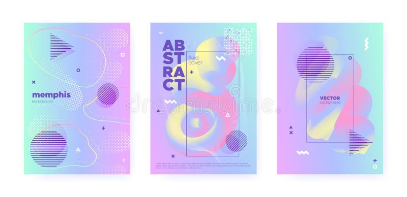 Rainbow Pastel Cover. Abstract Gradient Elements Stock Vector ...