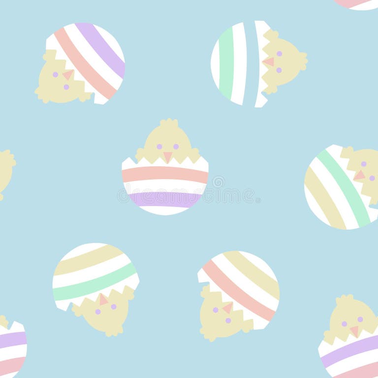 Rainbow Pastel Easter Egg Seamless Pattern Background Stock Vector - Illustration of elements ...