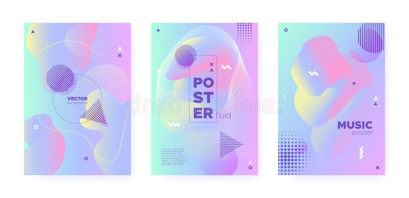 Rainbow Pastel Flow. Abstract Gradient Elements Stock Vector ...