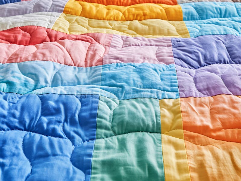 Rainbow Patchwork Quilt Colorful Soft Texture Cozy Home Decor Bedding ...