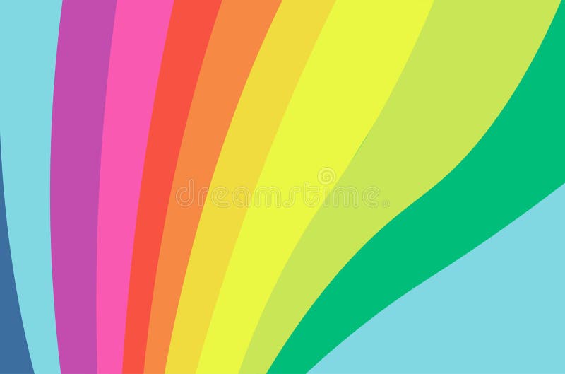 Colourful Rainbow Hearts in a Row. Stock Illustration - Illustration of ...