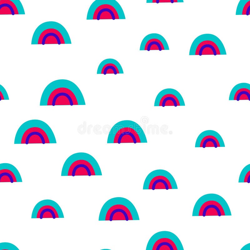 Rainbow Pattern. a Bright Pattern with a Rainbow Stock Vector ...
