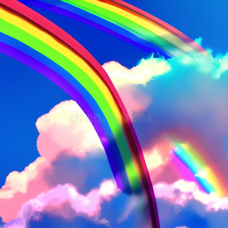 Rainbow Pattern, Generative AI Illustration Stock Illustration ...