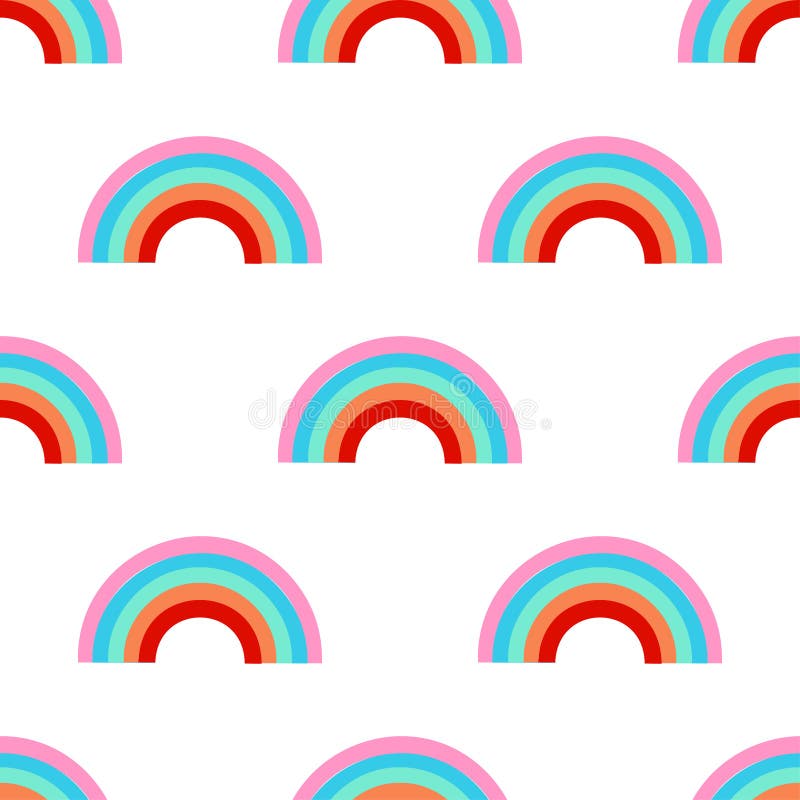 Rainbow Pattern. Modern Pattern for Print Design. Seamless Vector ...