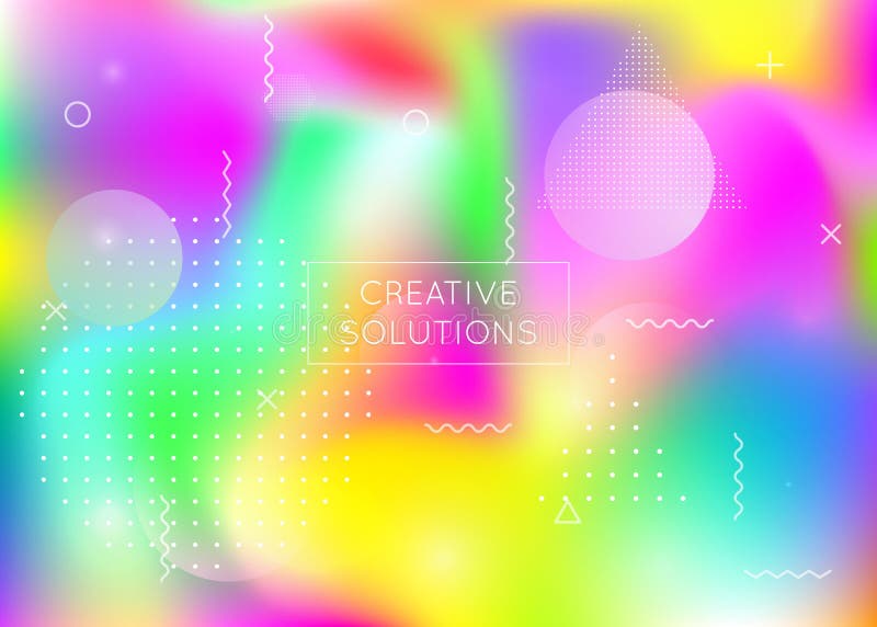 Rainbow Pattern. Violet Soft Fluid. Vibrant Flyer Stock Vector ...