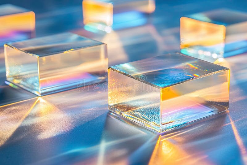 Rainbow Patterns Formed by Polarized Light on Clear Plastic Against a ...