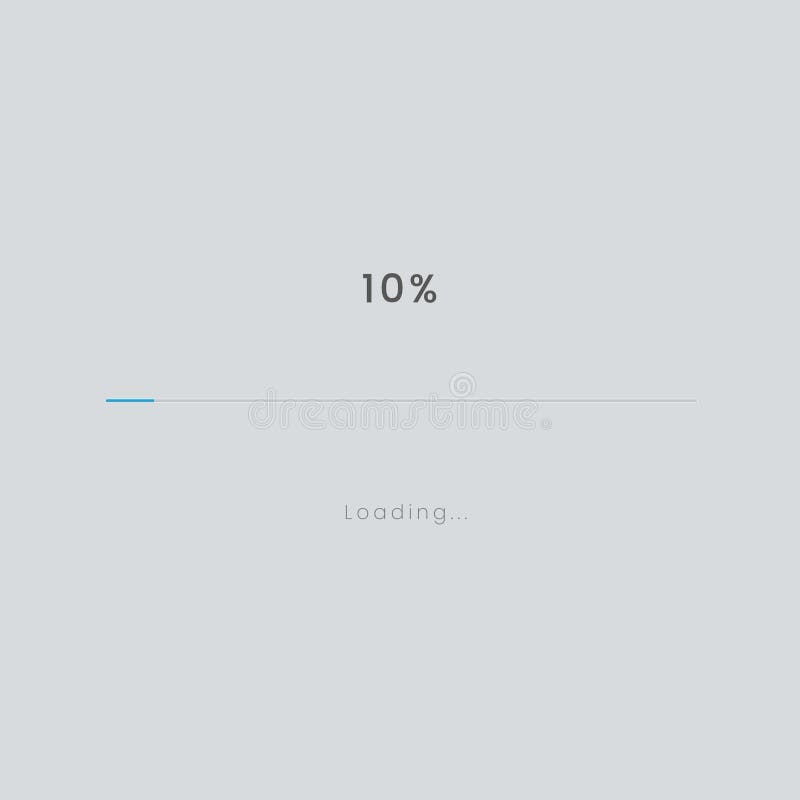 Rainbow 10 Pecent Loading Sign Vector Illustration on Grey Background ...