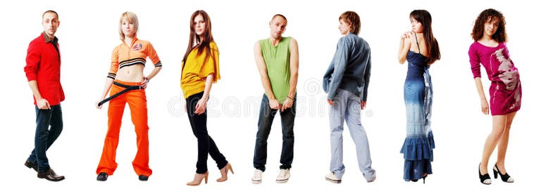 Rainbow people stock image. Image of female, rainbow - 10414257