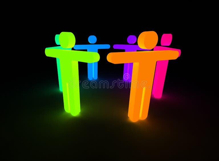 Rainbow people stock photo. Image of team, shadow, drop - 3016956
