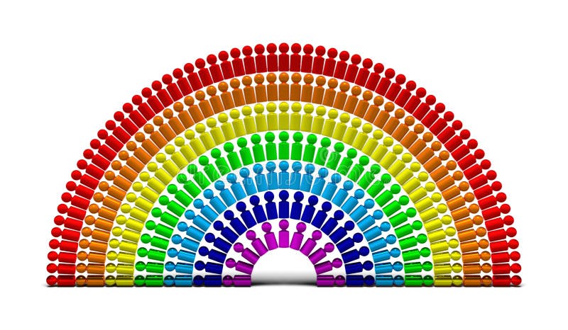 Rainbow people 6 stock illustration. Illustration of diversity - 4161270