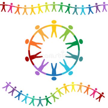 Rainbow People Holding Hands Stock Illustrations – 1,082 Rainbow People ...