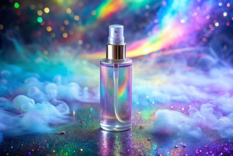 Rainbow Perfume Spray, Mystical Scene, Smoke, Glitter Stock ...