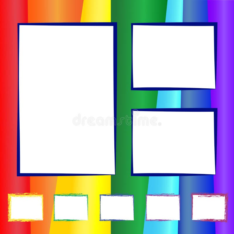 Rainbow and photo frame stock vector. Illustration of frames - 26908512